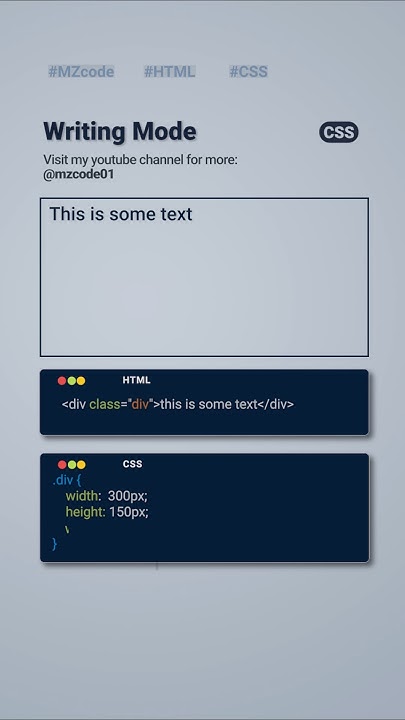 CSS Tips and Tricks: Writing Mode ️ #css #coding #shorts #webdesign #cssshorts #html # ...