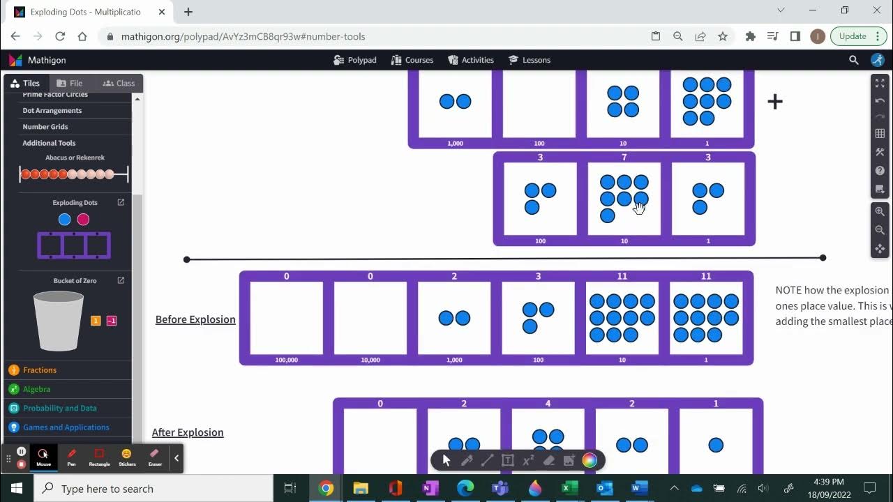 Polypad - Exploding Dots - Addition and Subtraction - YouTube