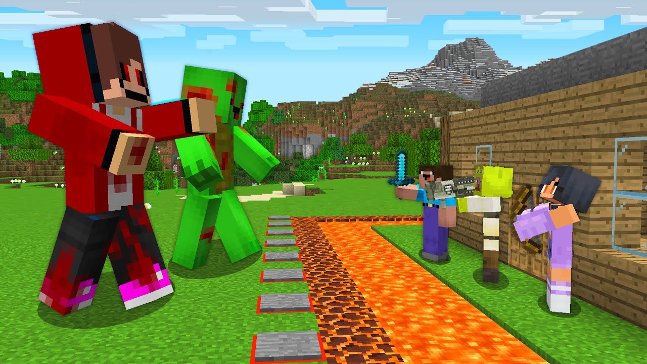 MAIZEN JJ.EXE and MIKEY.EXE vs SECURITY HOUSE of NOOB and APHMAU IN ...