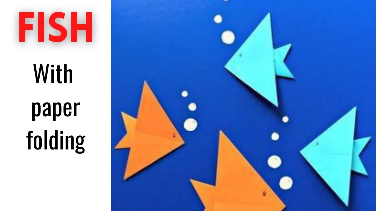 How to make Fish with paper folding | Easy craft idea | Easy origami ...