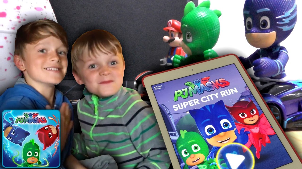 Mario Plays PJ Masks Super City Run - YouTube