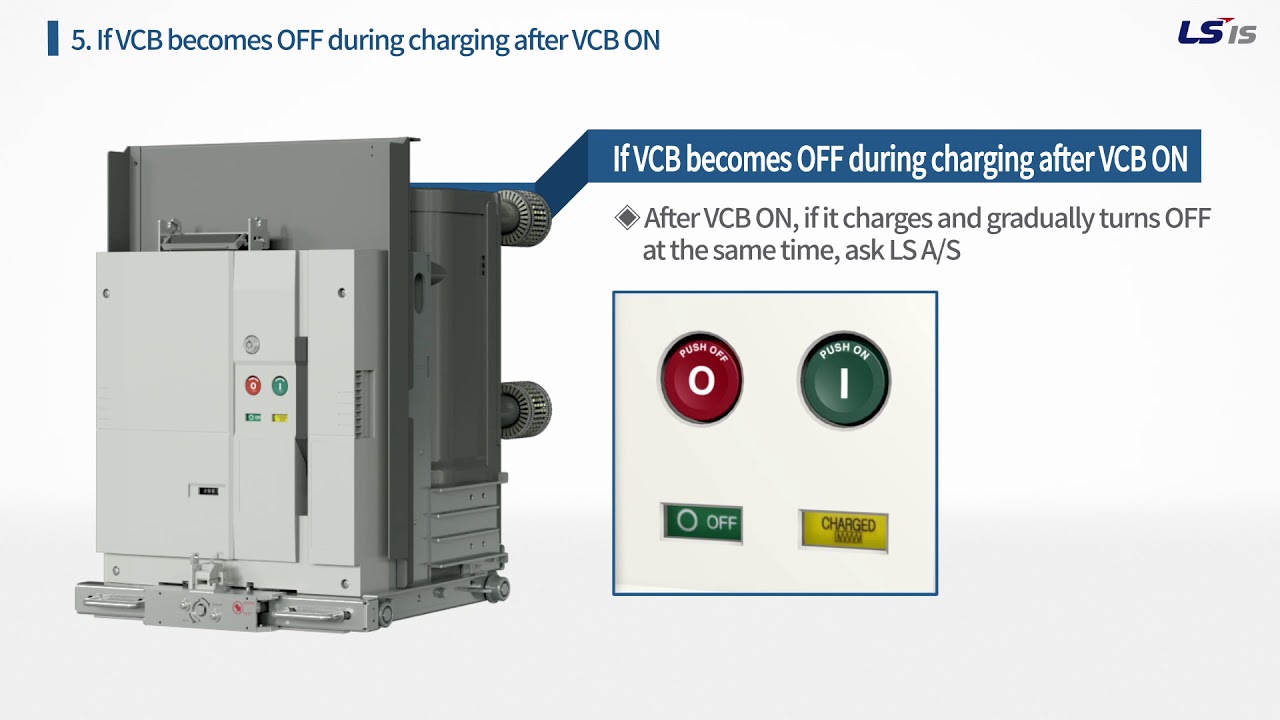 [LS ELECTRIC] VCB (5) If VCB becomes OFF during charging after VCB ON - YouTube