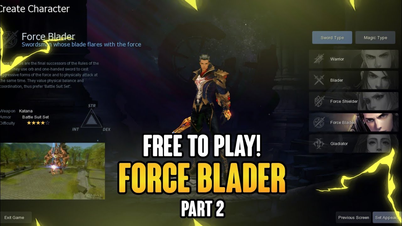 FREE TO PLAY FORCE BLADER GAMEPLAY JOURNEY IN CABAL INFINITE COMBO SEA PART 2⚔️ - YouTube