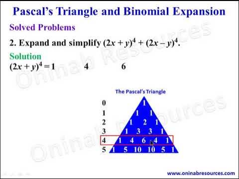 Pascal's Triangle and Binomial Expansion - YouTube