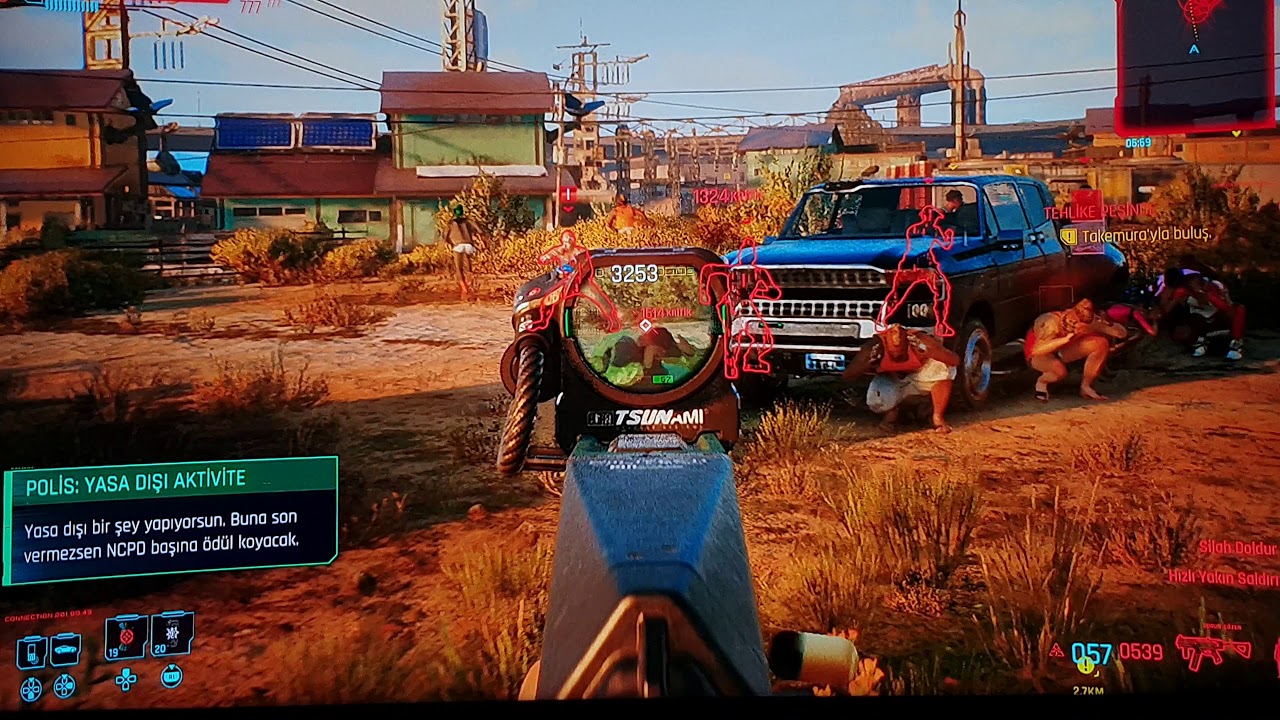 Cyberpunk 2077 Problem Solver minigun mode - YouTube