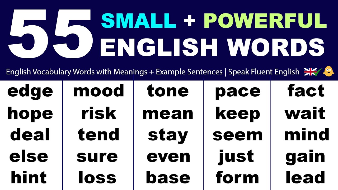 55 Small but Powerful Words to Make Your English Stronger! - YouTube