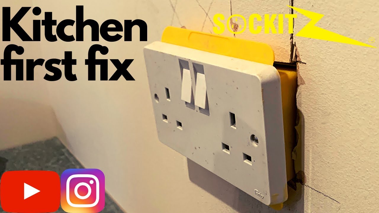 Kitchen first fix, part 1, Exotic life of an Electrician - YouTube