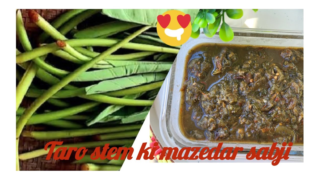 Taro Stem ki Mazedar sabji| Taro Stem Recipe| @Veggie dose - YouTube