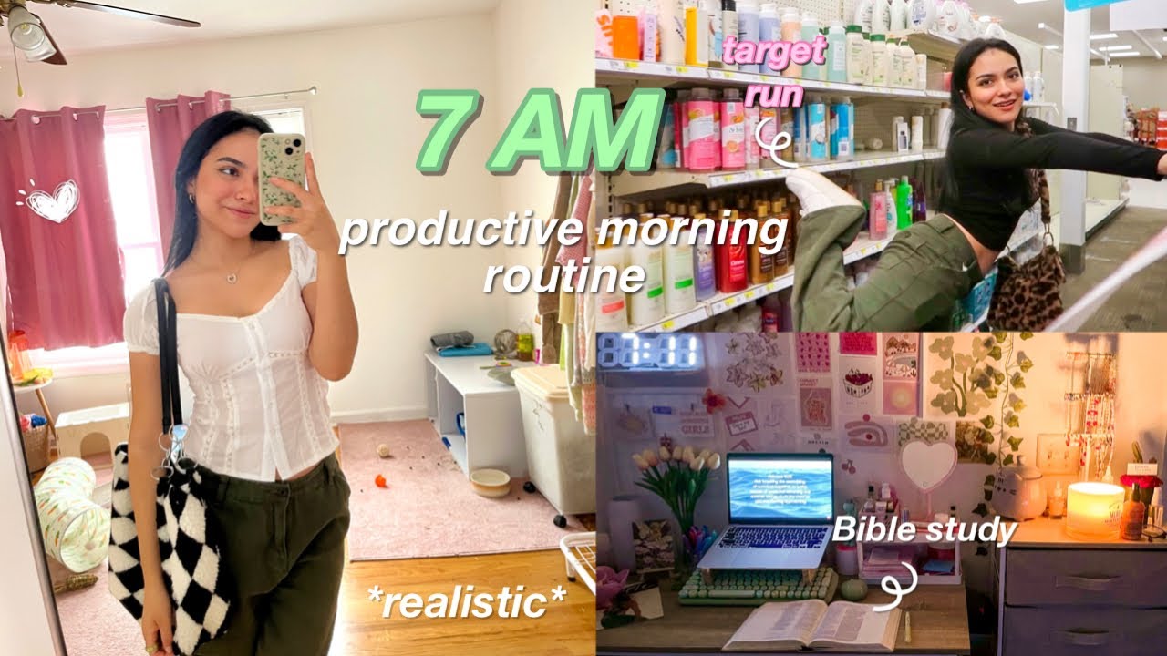 7 AM MORNING ROUTINE 2022 🌿 productive and aesthetic - YouTube