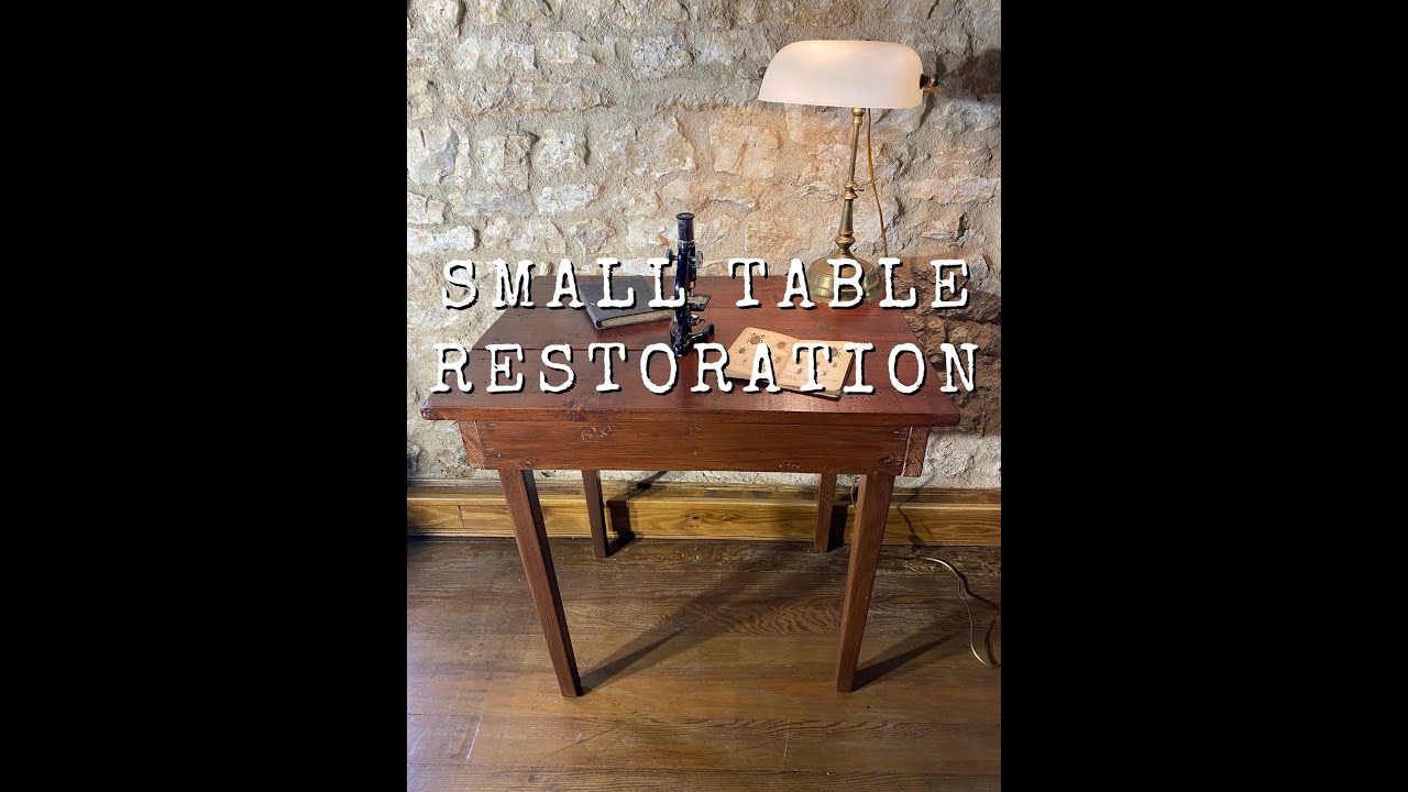 Restoration of a small painted table. - YouTube