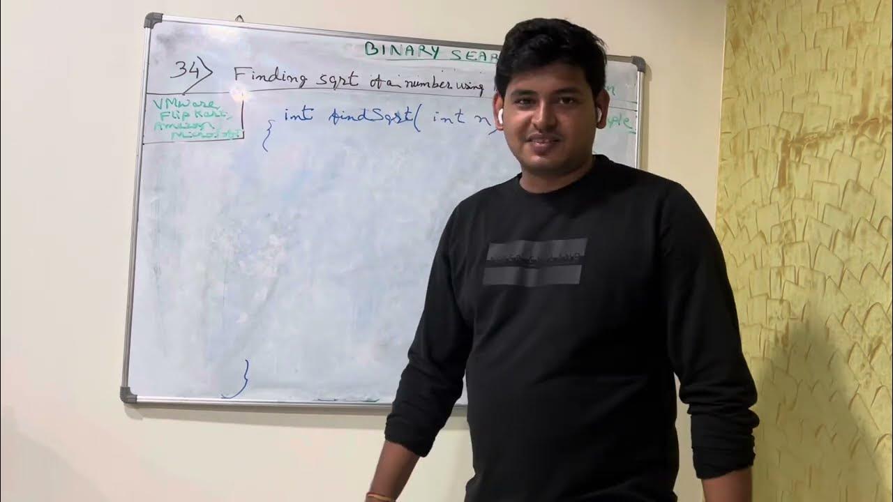 34. Find square root of a number using Binary Search | Binary Search | Problem Solving - YouTube