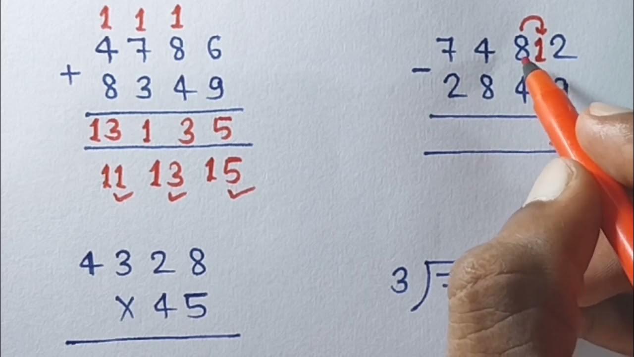 Addition // substration // multiplication // division // jod ghatav guna bhag kaise kare # ...