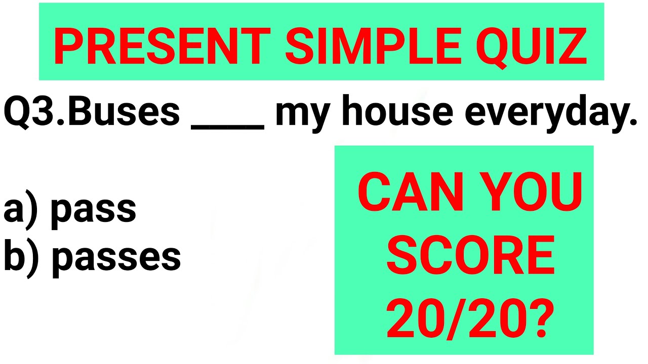 Present Simple Quiz - Simple Present Tense Quiz with Answer - YouTube