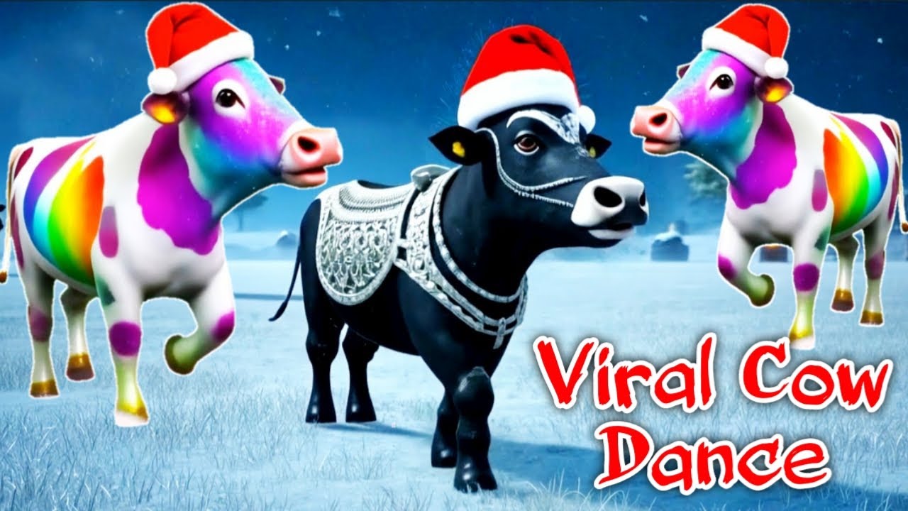 Funny Cow Dance with remix song | Best Cow Dance 2025 | La vaca lola ...