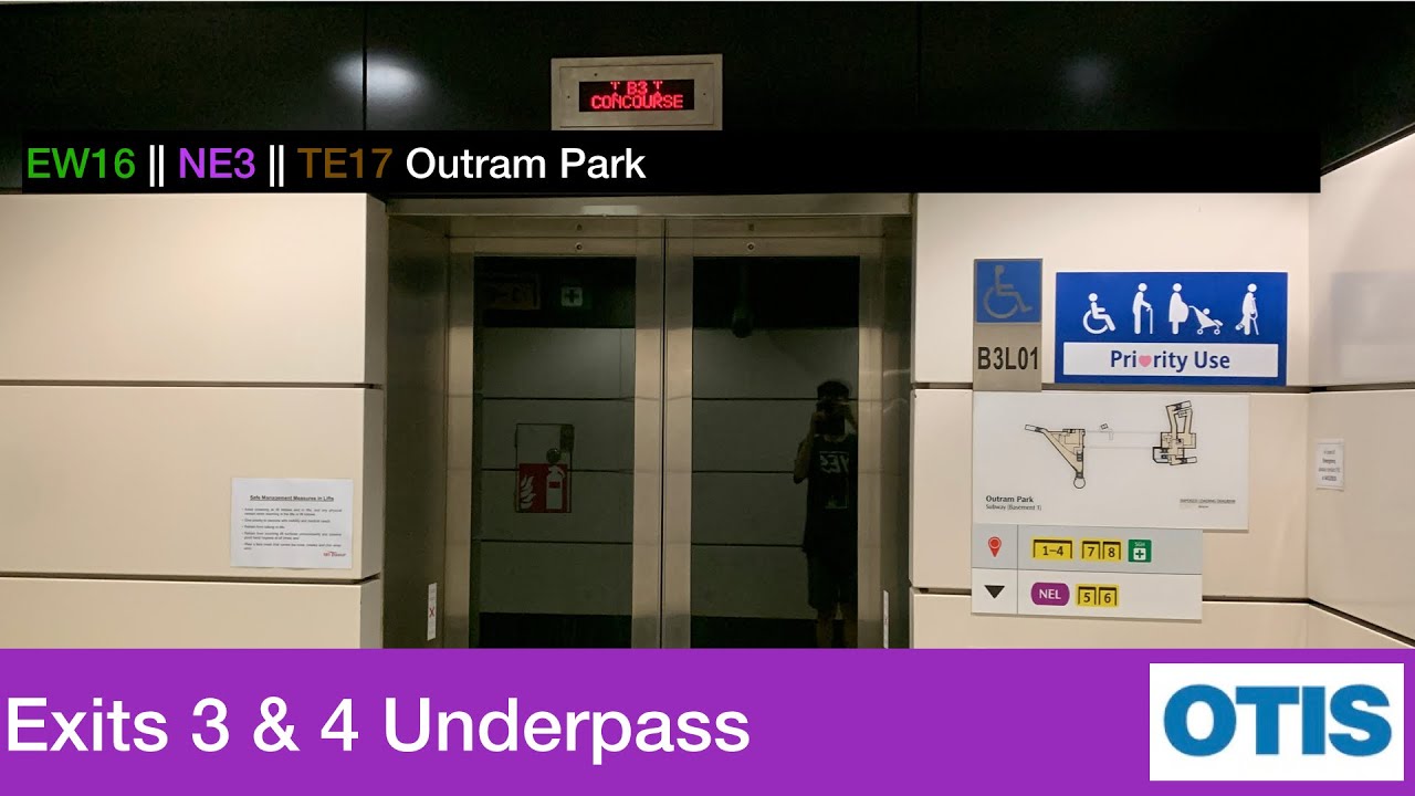 Outram Park MRT Station || Otis Elevator (Exits 3 & 4 Underpass) - YouTube