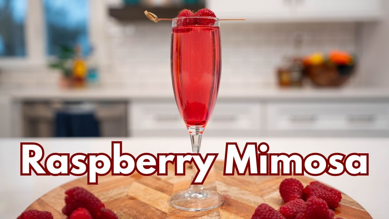 How to Make a Raspberry Mimosa | Easy Cocktail Tutorial - YouTube