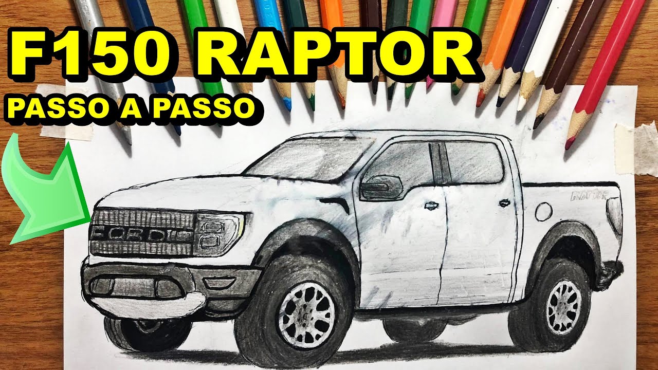 FORD F150 RAPTOR I COMO DESENHAR REALISTA ? Passo a Passo - Drawing ...