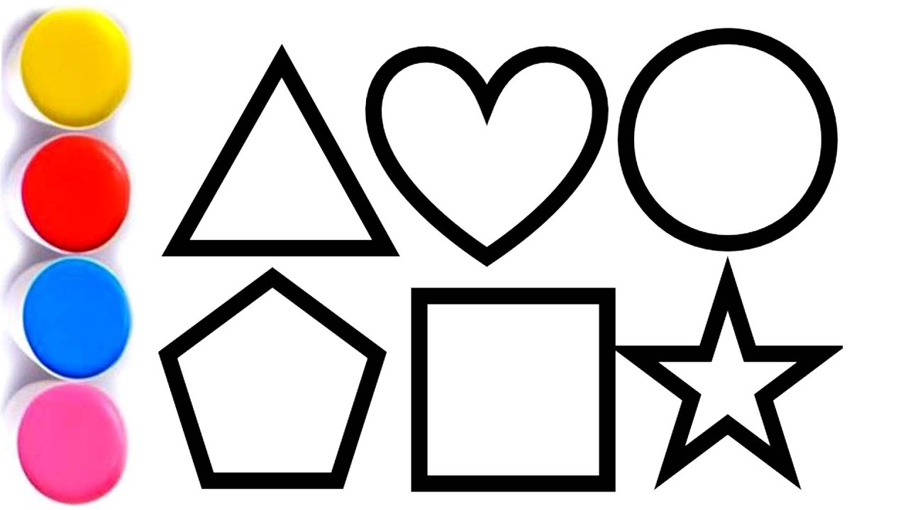 6 Geometric Shapes Coloring and Drawing for Kids - YouTube