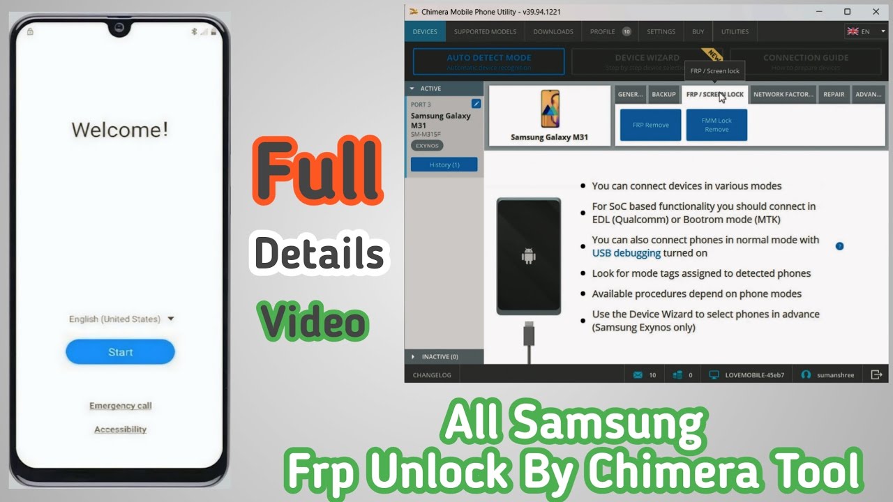 All Samsung Frp Unlock By Chimera Tool 2024 || Samsung M31 (M315F) Frp ...