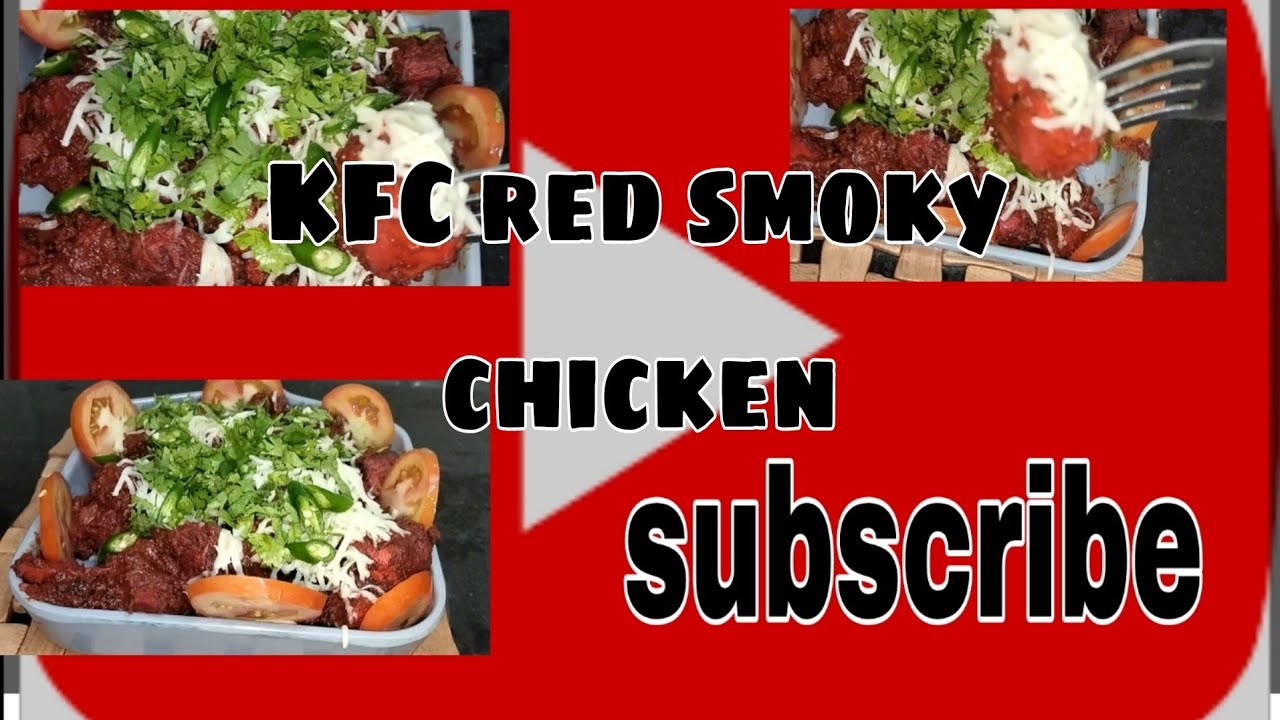 KFC style Smoky red chicken recipe😉 | Kids special KFC smoky red cheesy ...