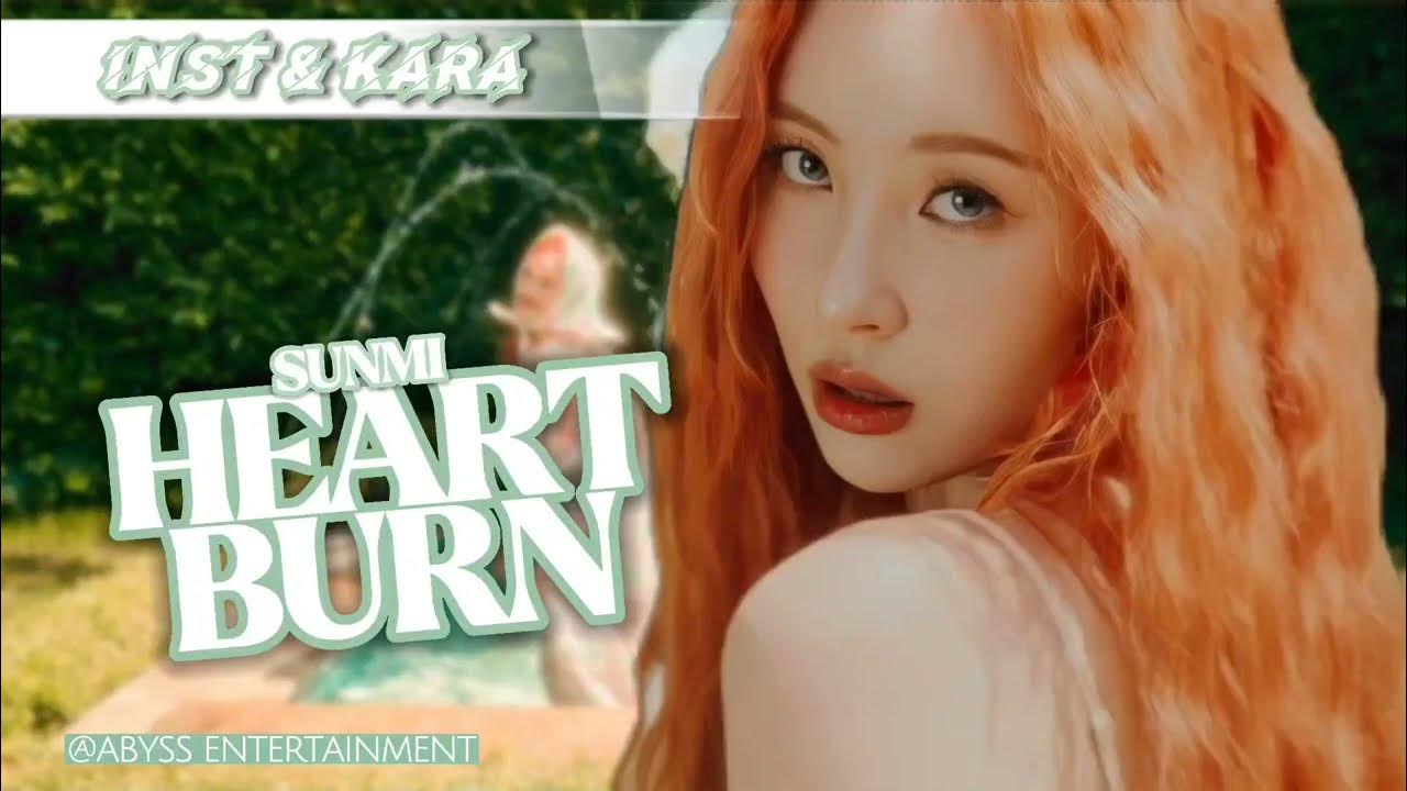 [SUNMI - 'HEART BURN'] Instrumental + Karaoke (Easy Lyrics) | INSTRU GLOWING - YouTube