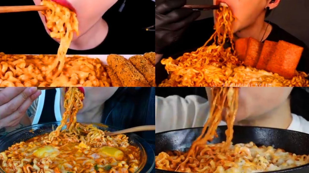 ASMR BEST EATING CHEESY NOODLES MUKBANG | CHEESY BITES |MUKBANG ...