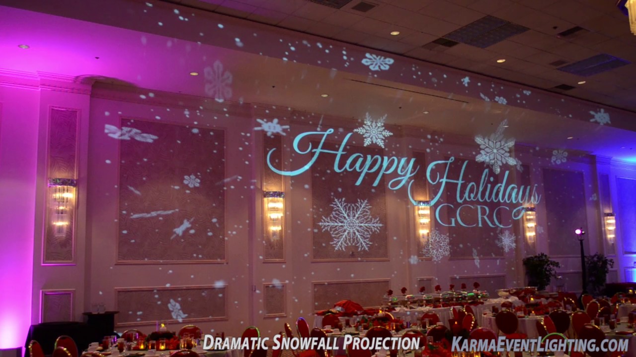 Snowfall Projection for Winter Theme Events and Weddings - YouTube