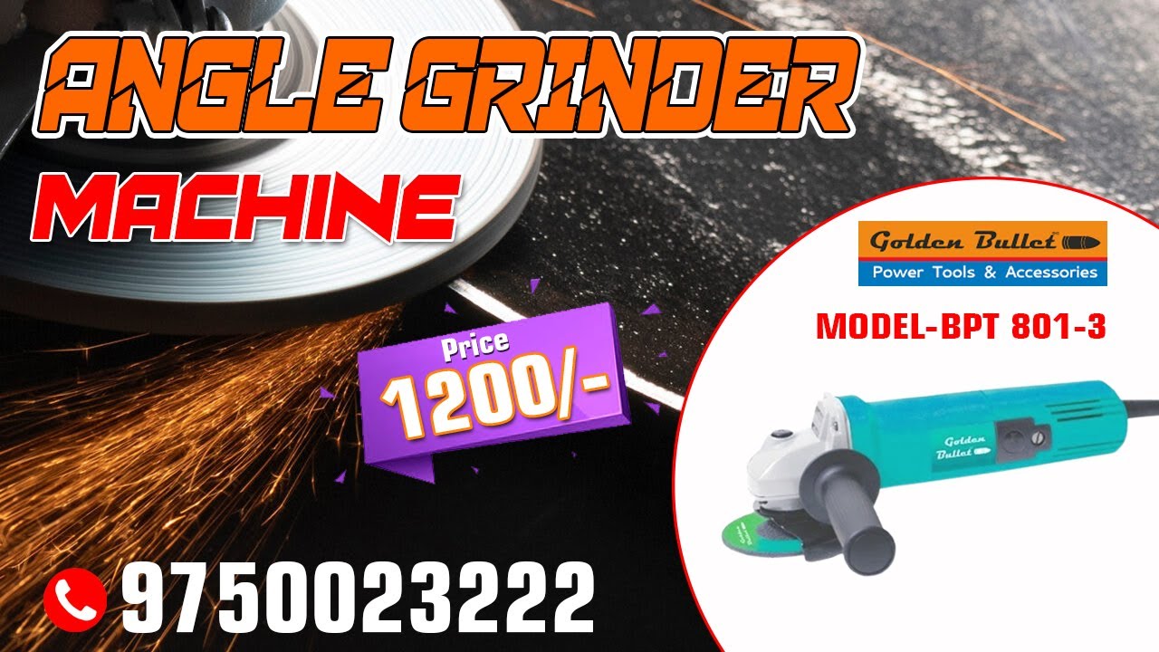 Golden Bullet Angle Grinder BPT801-3 | 4 Inch Heavy Duty Angle Grinder ...