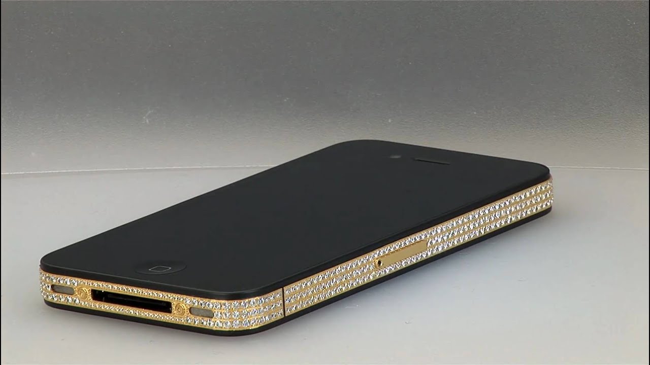 IPHONE 4 DIAMOND & GOLD - YouTube