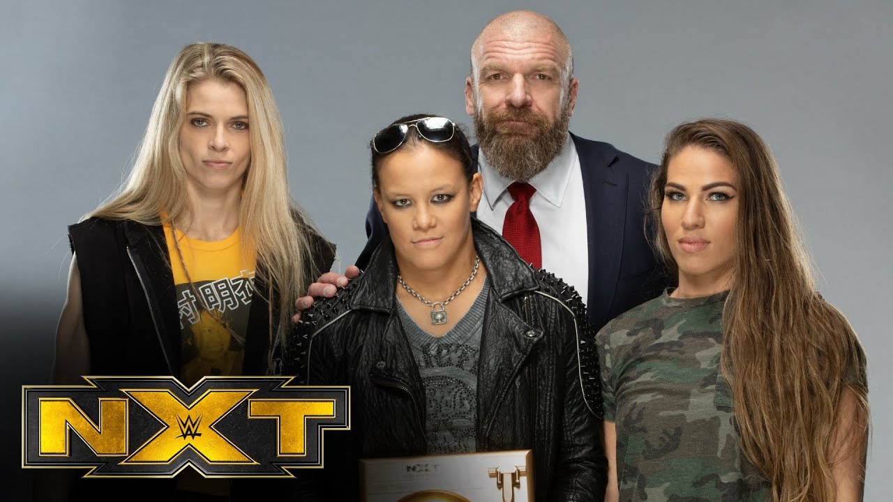 Triple H poses with the NXT Year-End Award winners: NXT Exclusive, Jan ...