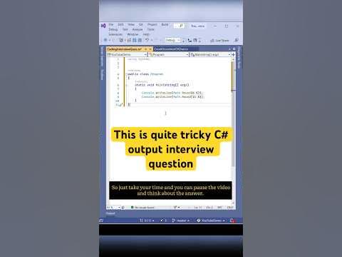 Can you solve this C# interview program output question ? #shorts #coding #csharp #programming ...