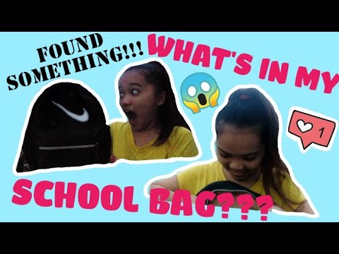 WHAT'S IN MY SCHOOL BAG? (I FOUND SOMETHING OMG HAHAHAHAHA) - YouTube