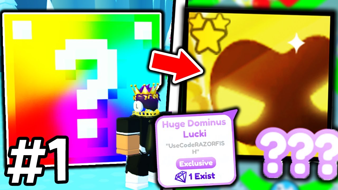 I GOT 1st HUGE DOMINUS LUCKI in Pet Simulator X.. - YouTube