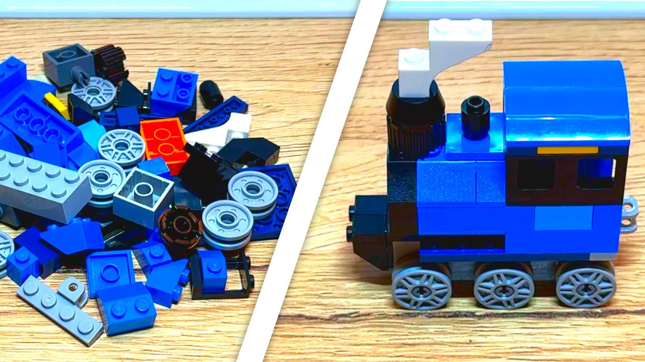 Blue Steam Locomotive Build with LEGO® Bricks - YouTube
