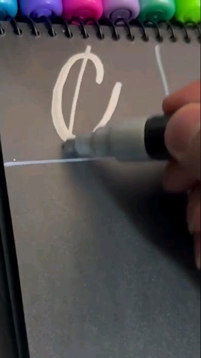 Calligraphy letter C#satisfying - YouTube