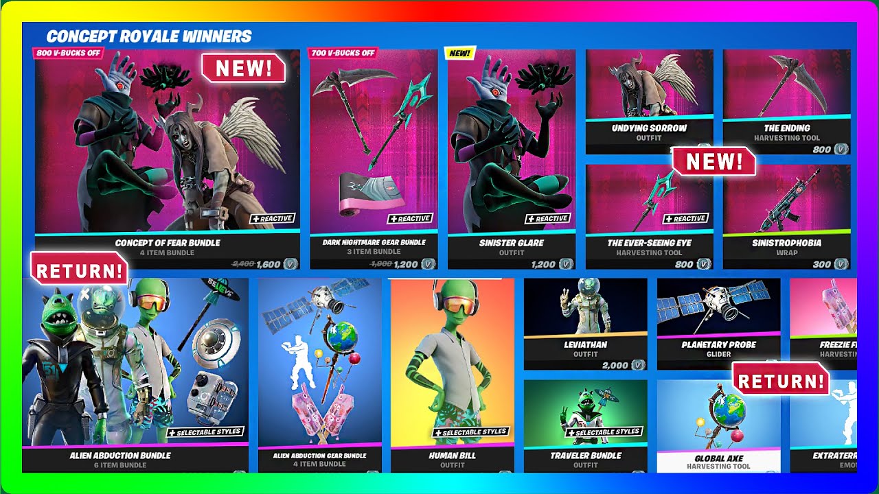 *NEW/RETURN* Concept Of Fear & Alien Abduction Bundles! (Fortnite Shop ...