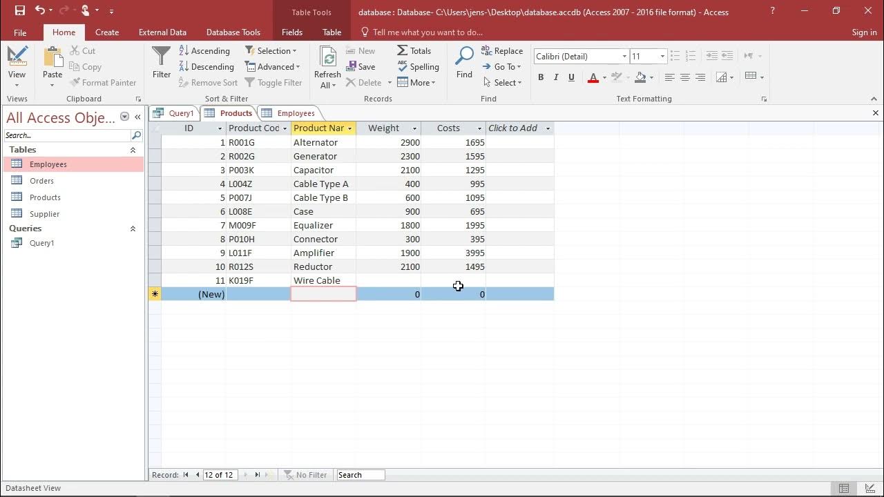 SQL in MS Access - Conditional Selection with WHERE, AND and OR ...