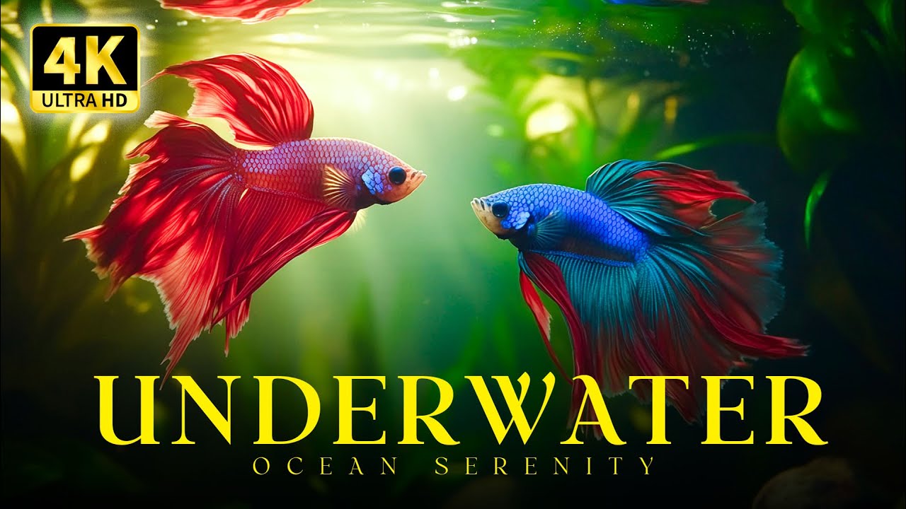 Ocean 4k🐠Beautiful Relaxing Music, Underwater Tropical fish, Coral ...
