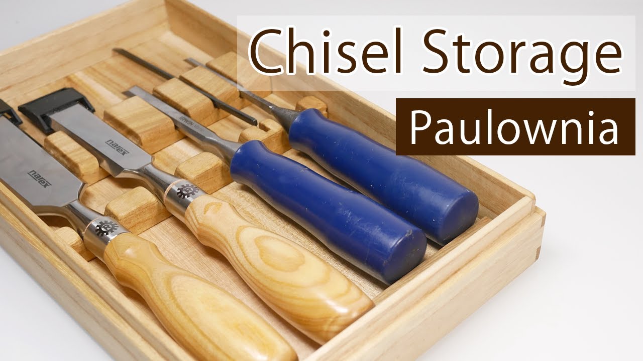 Making a Chisel Storage with Paulownia - Woodworking with Hand Tools ...
