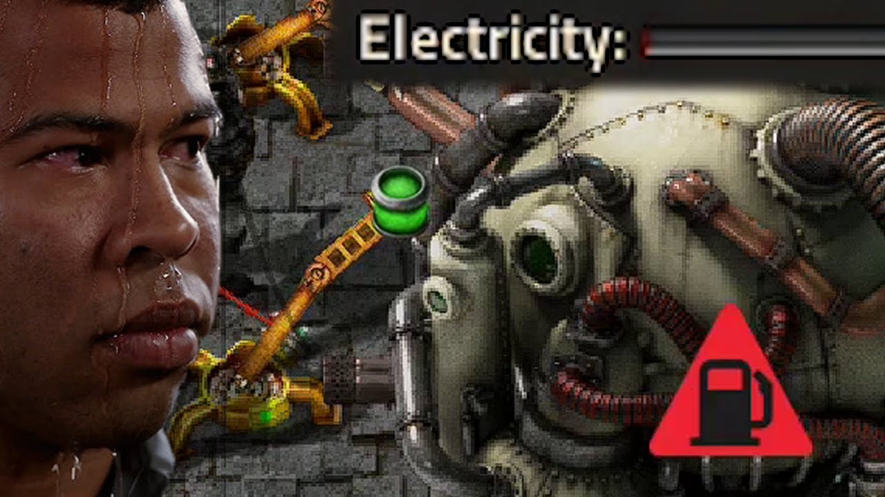 Factorio inserter struggles to power itself before dying - YouTube