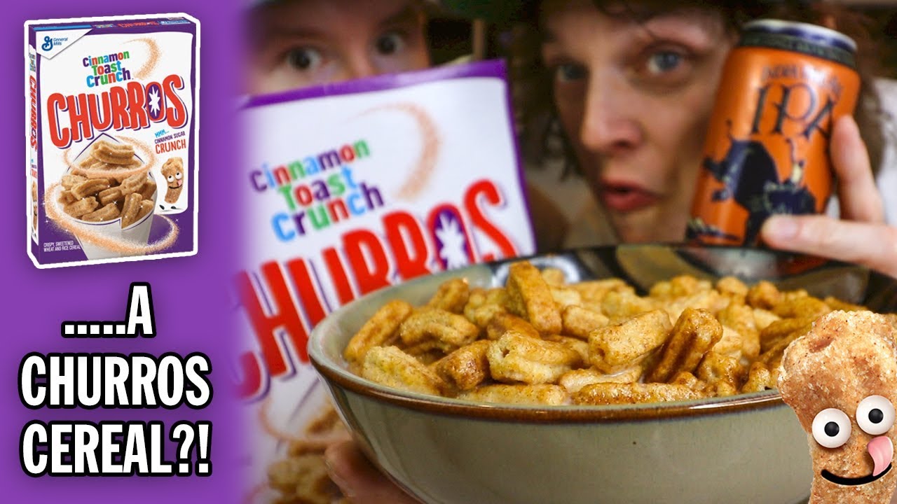CEREAL TIME: Reviewing Cinnamon Toast Crunch Churros Cereal - YouTube