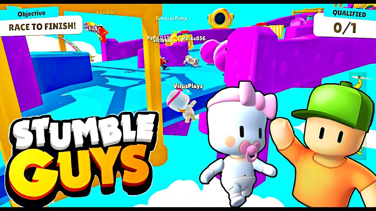 Live Stumble Guys - EP40 - 30 minutes of Gameplay - BabyDoll Skin ...