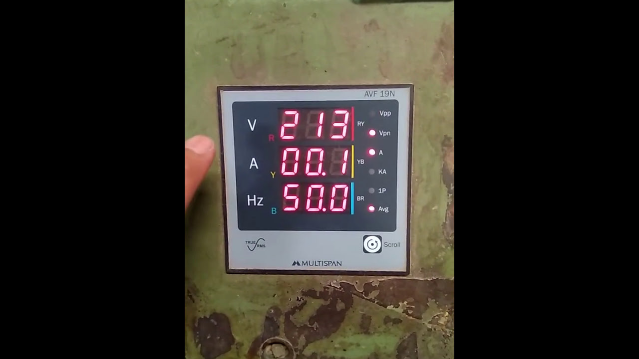how to check 3 phase voltage in multispan meter - YouTube