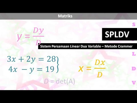 MATRIKS - SPLDV metode crammer - YouTube