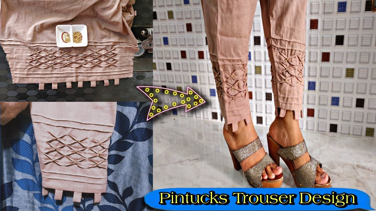 New Pintucks Trouser stitching | Pintex Trouser design | The Unique ...