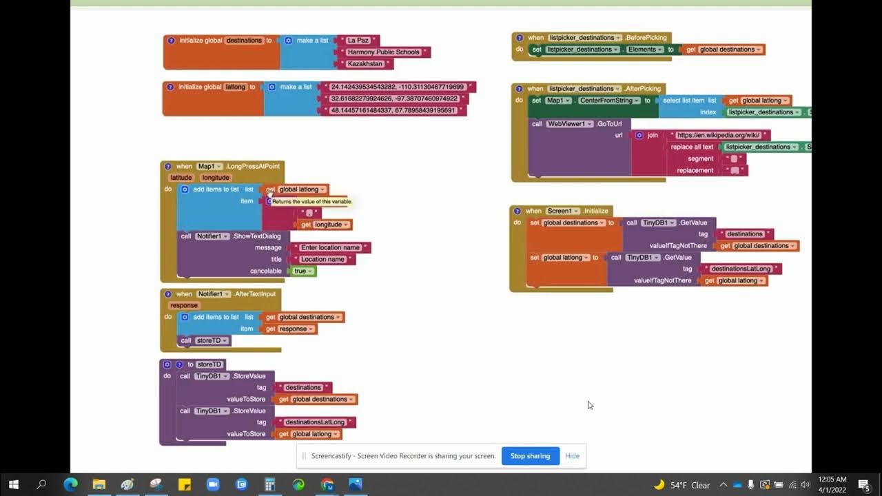 MIT App Inventor Map Tour Project STEM SOS - YouTube