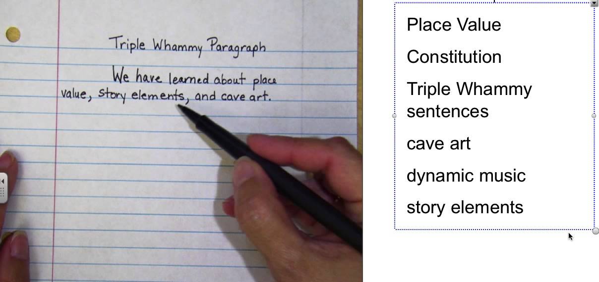 Whole Brain Teaching Writing a Triple Whammy Paragraph - YouTube