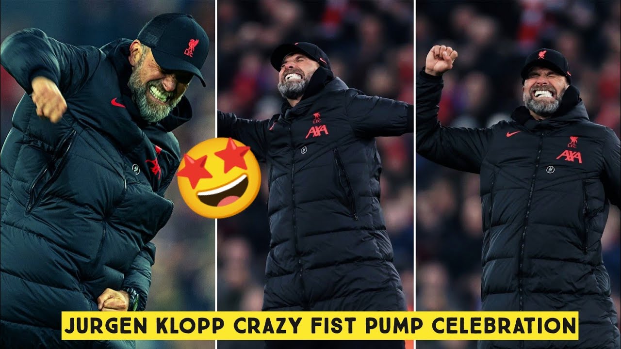 🤩 Jurgan Klopp Crazy Fist Pump Celebration After Liverpool vs Everton 2 ...