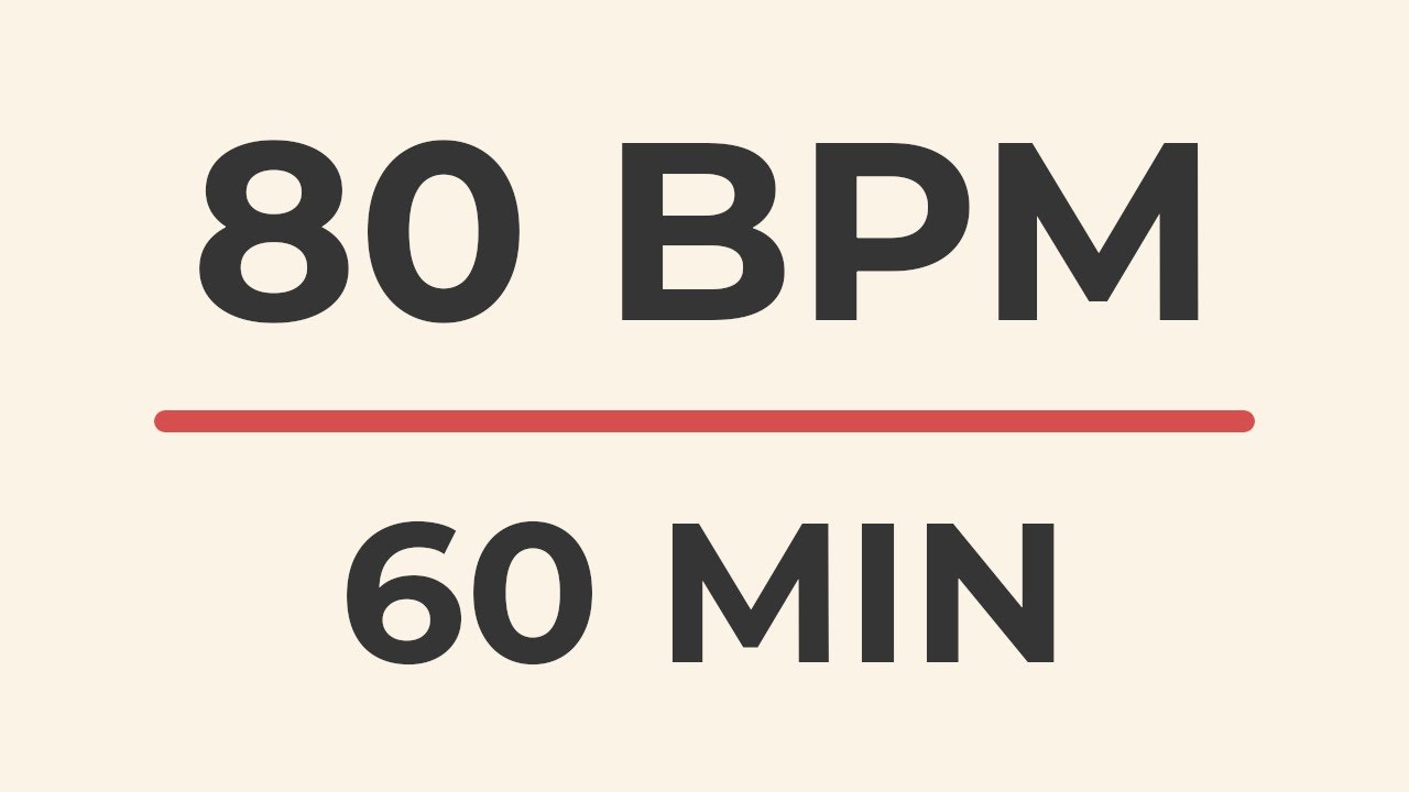 60 Minute Metronome: 80 BPM - Steady Tempo for Focused Practice ...