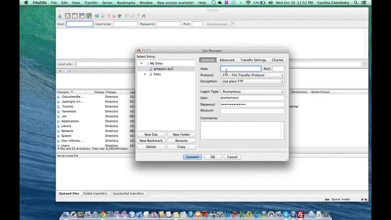 Connect to Amazon EC2 file directory using Filezilla and SFTP - YouTube